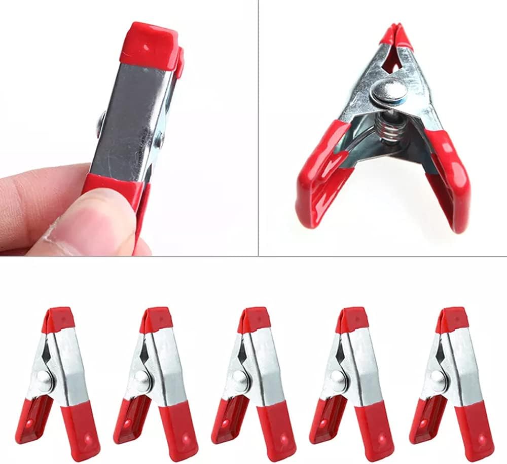 LongZYU 24 Pcs Heavy Duty Metal Spring Clamps Rubber Coated Strong ...