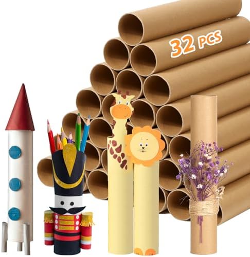 Amazon.com: 30 Pack Craft Rolls - Thick Cardboard Tubes for Crafts ...