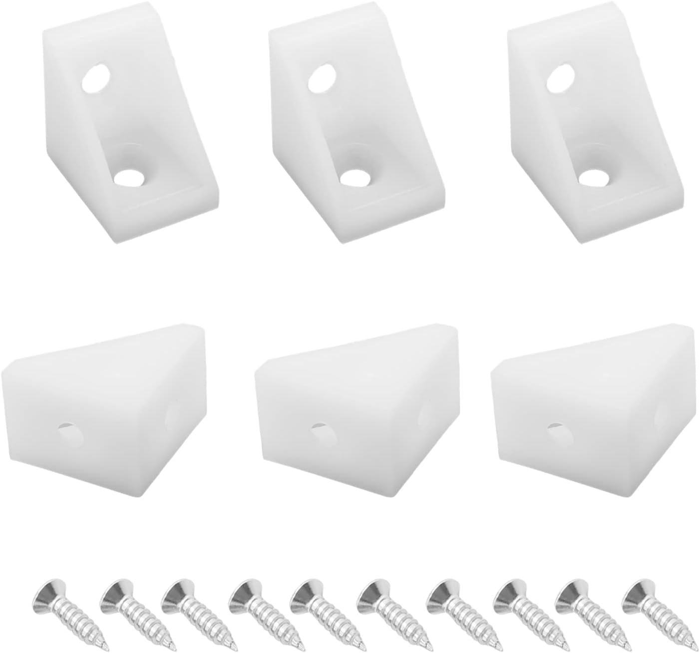 Amazon.com: Rierdge 30 Pcs Plastic Corner Braces Nylon Shelf Closet ...