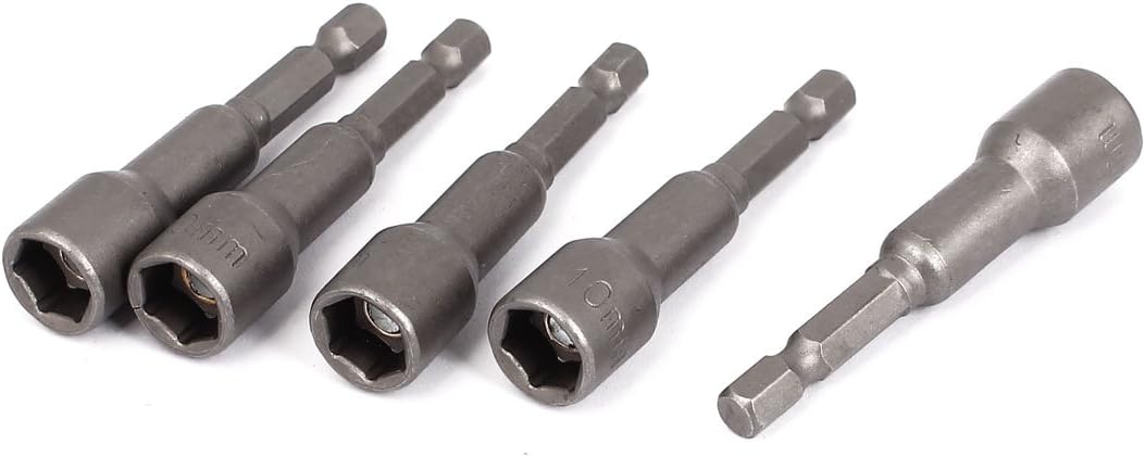uxcell 1/4 Inch Hex Shank 10mm Socket Magnetic Nut Driver Bit Setter ...