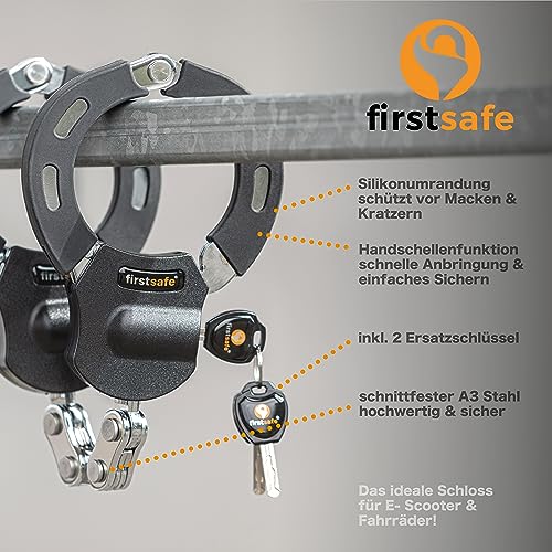 firstsafe E Scooter Lock | Handcuff Lock for the E Scooter | Cut ...