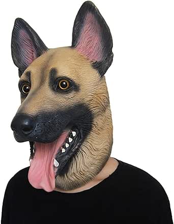 Amazon.com: Halloween German Shepherd Mask Halloween Cosplay Party ...