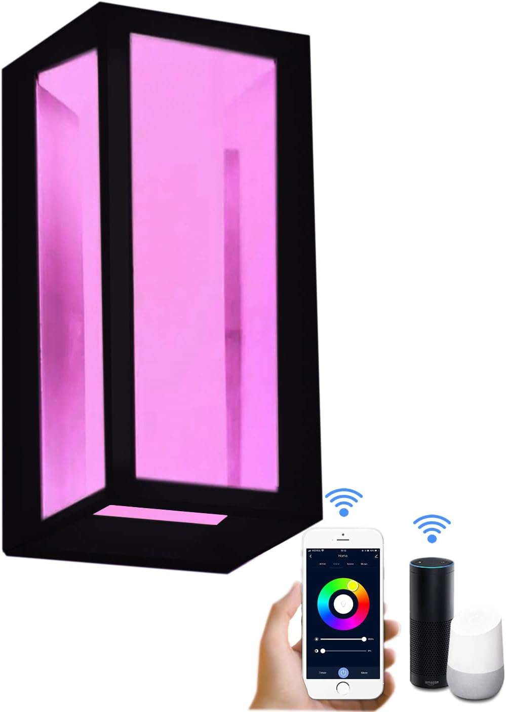 Atomi Smart WiFi LED Square Wall Sconce Lights – 2-Pack, 1200 Lumens ...