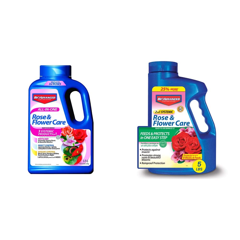 Amazon.com : BioAdvanced All-in-One Rose and Flower Care, Granules, 4 ...