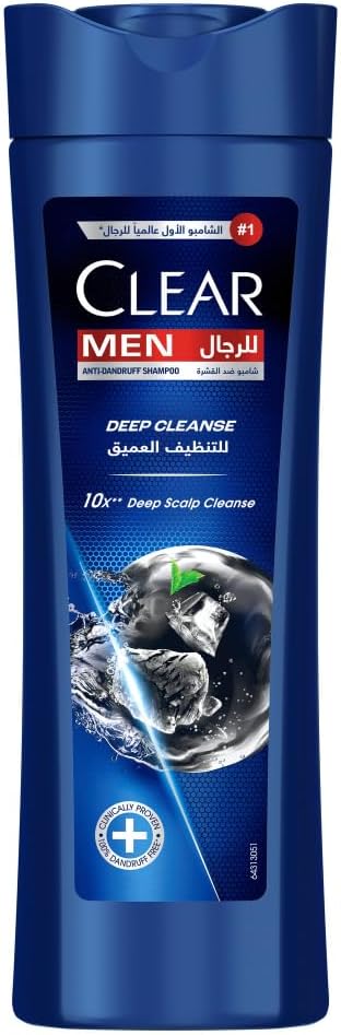 CLEAR Shampoo for men, anti dandruff shampoo, Deep Cleanse, 10x** deep ...