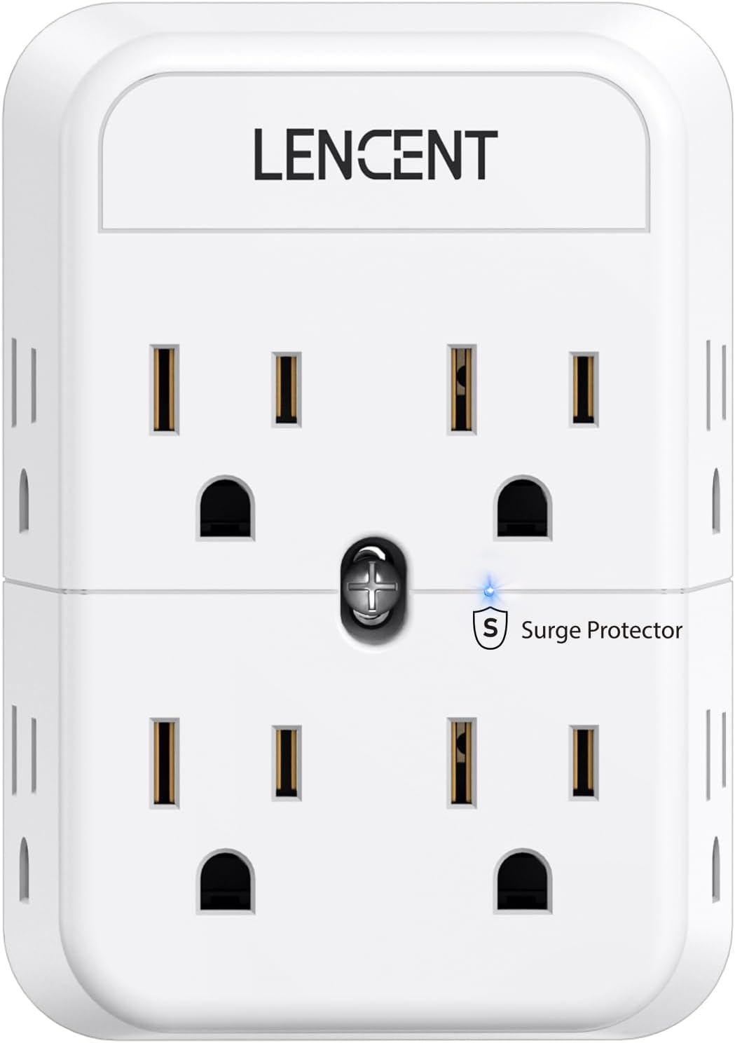 Amazon.com: LENCENT 2 Prong Power Strip, 3 to 2 Prong Outlet Adapter ...