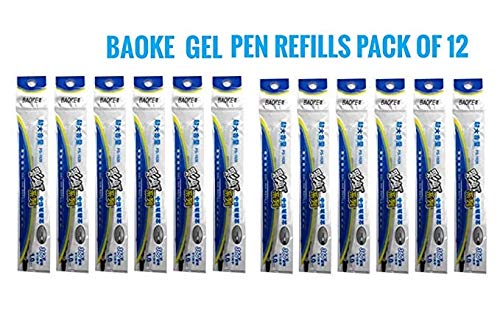Definite Baoke Gel Refills High Capacity 12 Refills (Blue, 1 MM ...