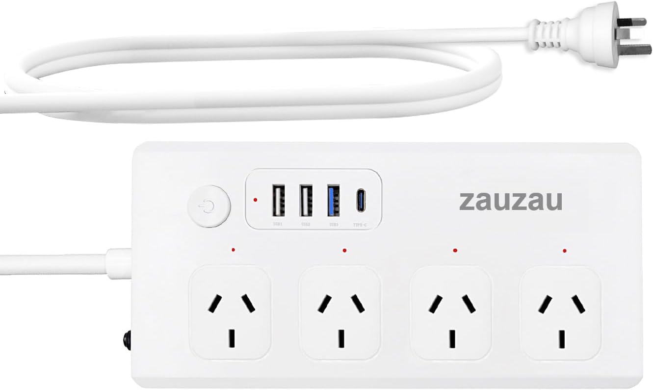 20W Power Strip USB C - Power Board with 2 AC Outlets & 4 USB Ports ...