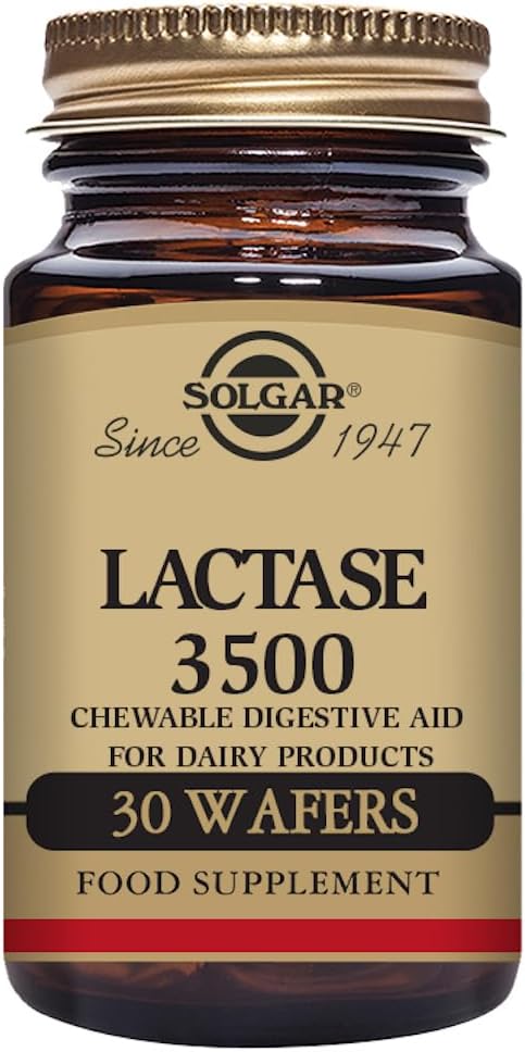Solgar Lactase 3500 Wafers - Pack of 30 - Aids Dairy Digestion - Helps ...