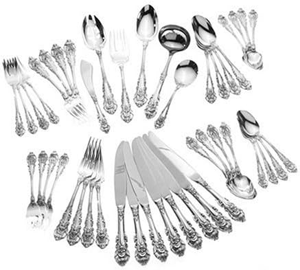 Amazon.com | Wallace Sir Christopher 46-Piece Sterling Flatware Set ...
