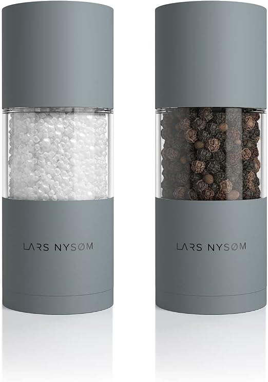 LARS NYSØM Stainless Steel Salt and Pepper Mills Set with Adjustable ...
