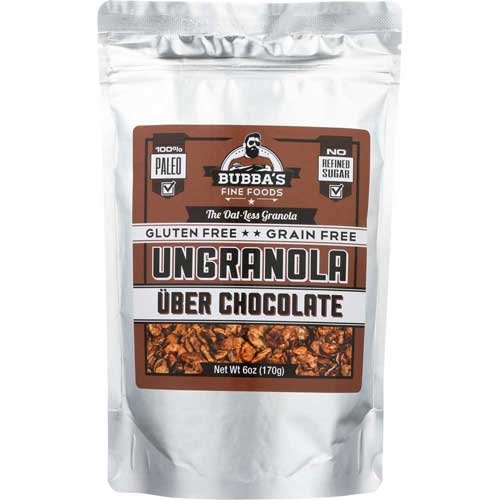 Amazon.com : Bubbas Fine Foods Uber Chocolate Un Granola, 6 Ounce - 6 ...