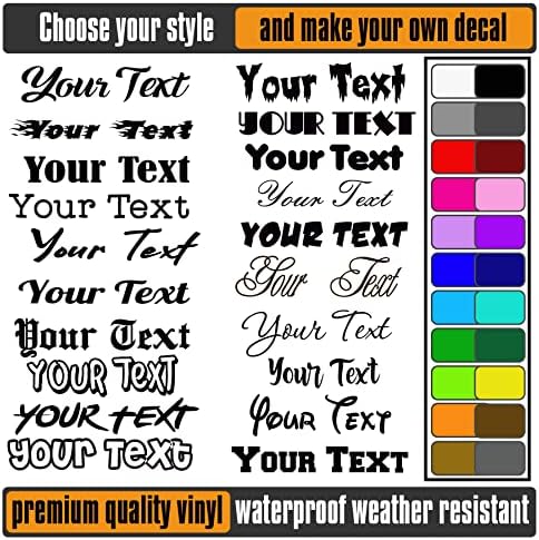 Personalized Design Your Own Name - Custom Vinyl Decal - Initial Phrase ...