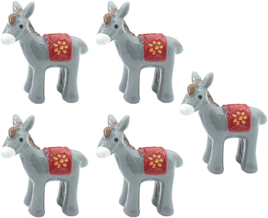 Amazon.com: Yardwe 10 pcs Resin Donkey Mini Donkey Figurine Animal ...