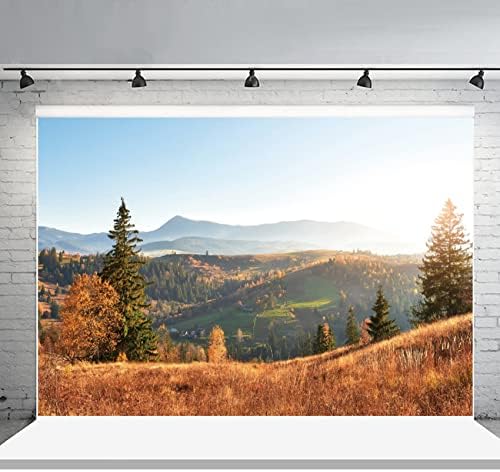 Amazon.com : Laeacco 8x6.5ft Mountain Landscape Backdrop Lake Trees ...