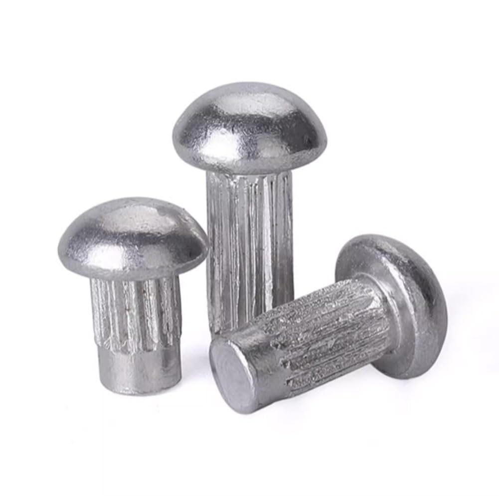 Machinery Fasteners Rivets 150-Pcs M3x5mm Brazier Head Solid Aluminum ...