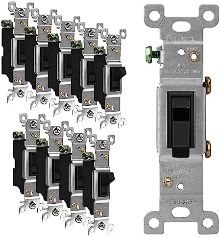 Leviton CS120-2E 20-Amp, 120/277-Volt, Toggle Single-Pole AC Quiet ...
