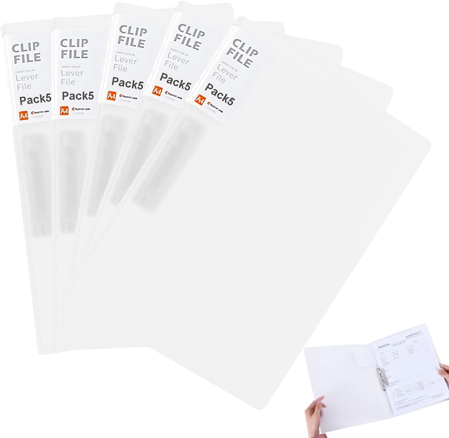 Vovofi Pack 5 A4 Clamp Binder Candy Colour File Folder - Clamp File ...