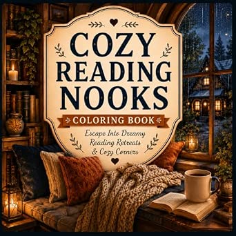 Amazon.com: Cozy Reading Nooks Coloring Book: A Stress-Relieving ...