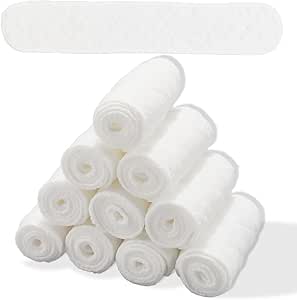 Amazon.com: CABODYALS 20Pcs White Thin Rectangular Cotton Breathable ...