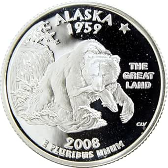 2008 S Alaska State Quarter Silver Proof 25c Coin at Amazon's ...