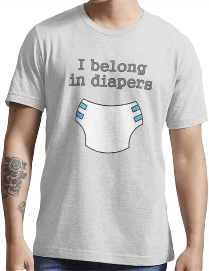 Xuanyi I Belong In Diapers Essential T Shirt Amazon De Fashion