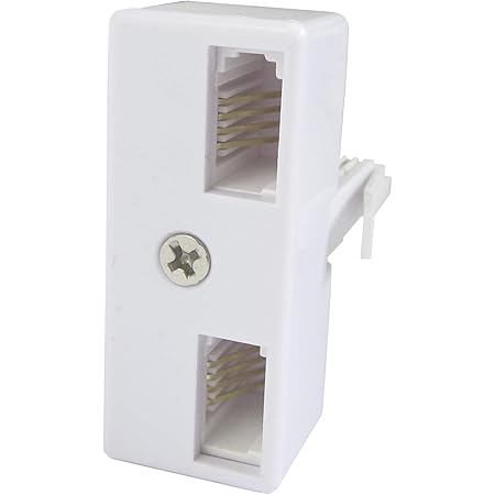 2 Way/Port BT Telephone Socket Double Adapter/Splitter – Twin/Dual ...