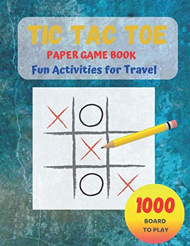 Amazon.com: Tic Tac Toe Paper Game Book Fun Activities for Travel 1000 ...