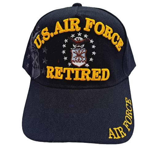 U.S. Air Force Retired Baseball Cap Black Embroidered at Amazon Men’s ...
