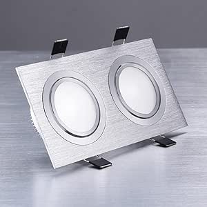 Amazon.com: SDUYTDG Led Double Head Black Downlight Square Spotlight 6W ...