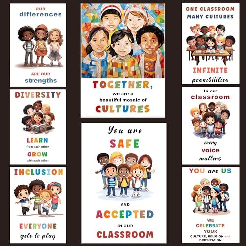 Amazon.com: TANXM Children Harmony Poster, Educators Wall Art Decor ...