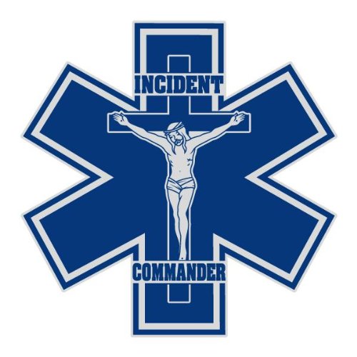 Amazon.com: 3" Incident Commander Star of Life Reflective Decals ...