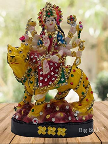 Buy Big Bulk Maa Durga Devi Ceramic Polyresin Idol Statue | Sherawali ...