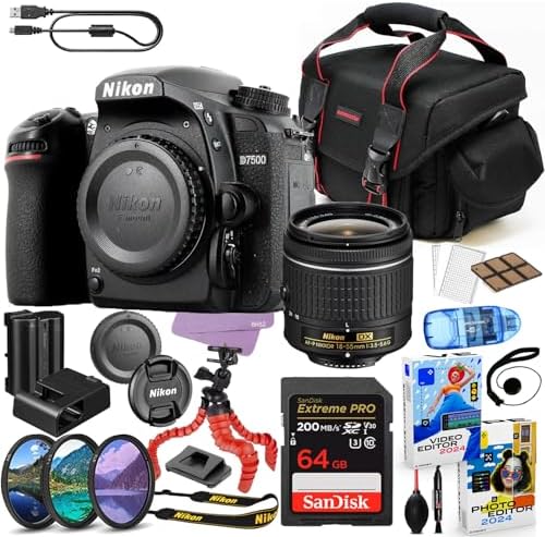 Amazon.com : Nikon D7500 DSLR Camera with 18-55mm Lens Bundle ...