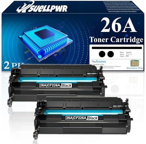 Amazon.com: 26A Black Toner Cartridge 2-Pack with Chip Replacement for ...