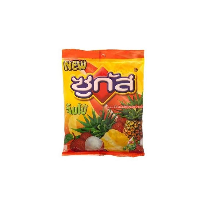 Buy Sugus Jumbo Pineapple and Lychee Flavoured Chewy Candy 105 Grams ...