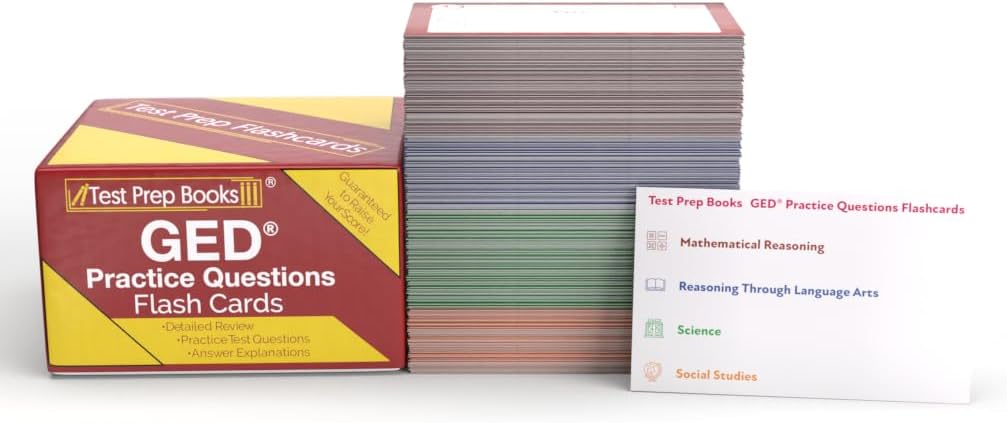 Amazon.com: GED Practice Question Study Cards 2025-2026: GED ...