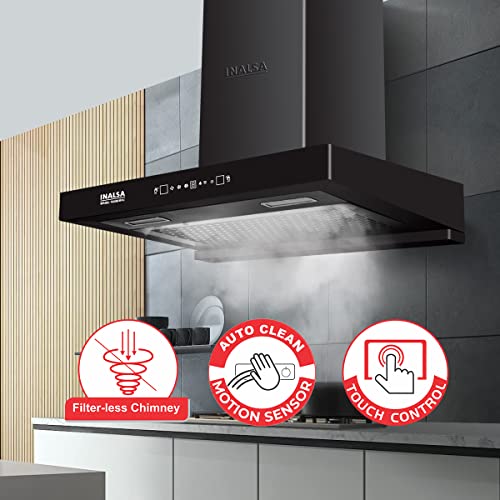 INALSA 60 cm 1350 m³/hr Kitchen Chimney Auto Clean, Motion Sensor ...