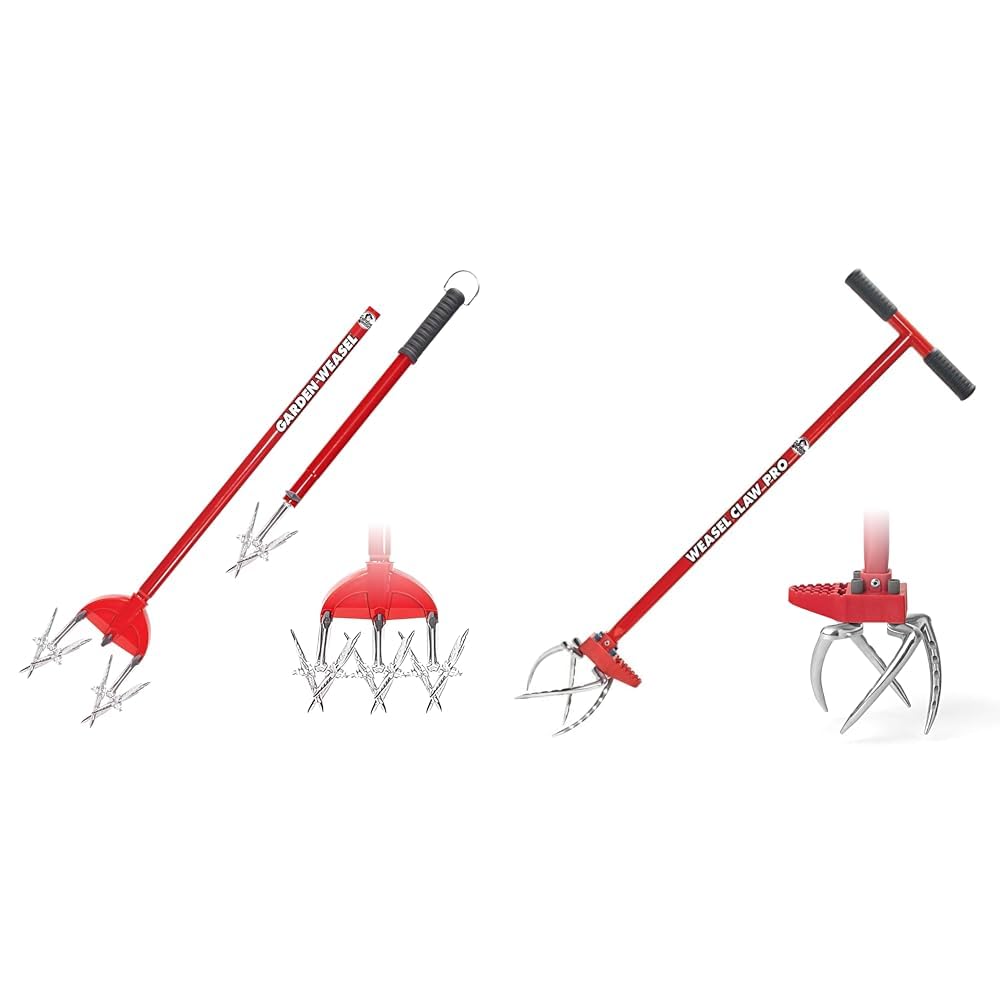 Amazon.com : Garden Weasel 2-in-1 Rotary Cultivator & Hand Tiller and ...