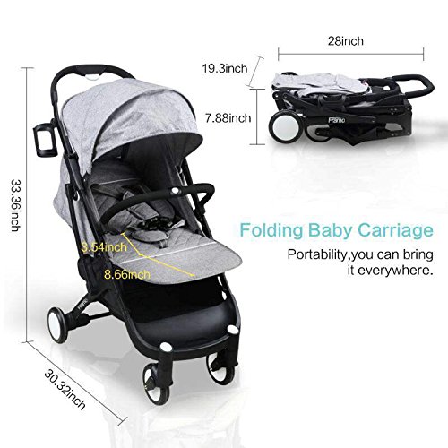 Amazon.com : Lightweight Baby Stroller, Foldable Infant Stroller with ...