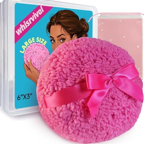 Amazon.com: Extra Soft Powder Puff, 6" x 3" Large Body Powder ...