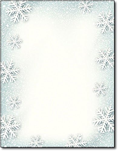 Amazon.com : Snowflakes Holiday Stationery - Christmas Snowflak ...