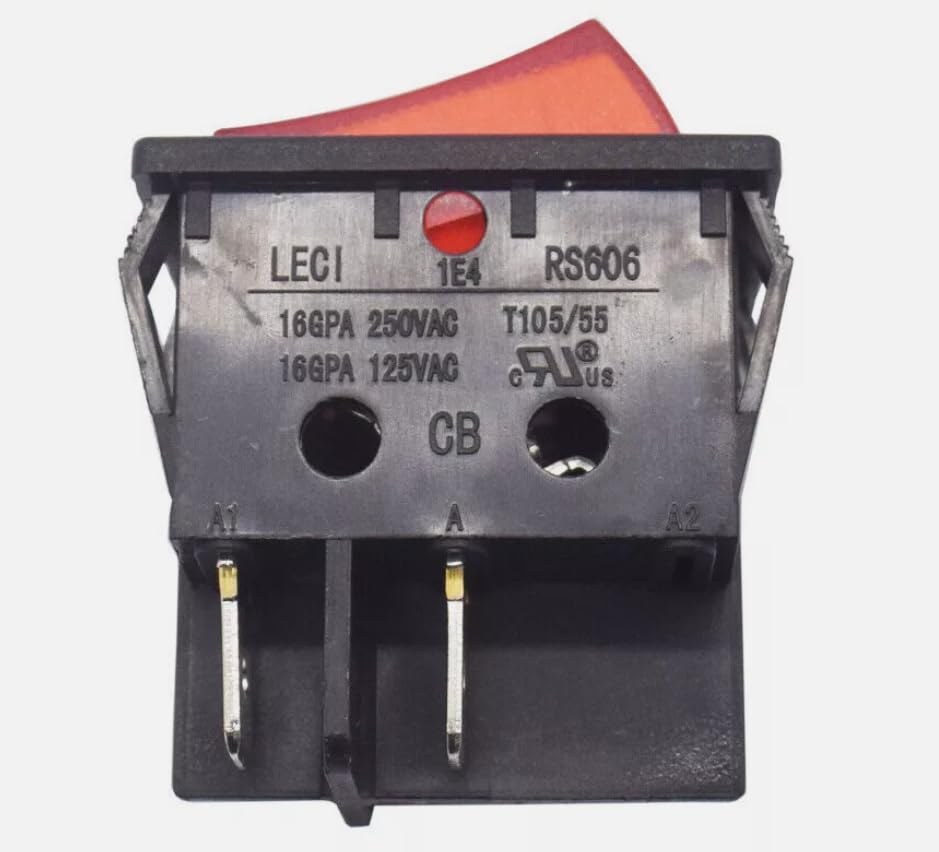 Dpst Switch Rocker Switch 10 Pcs/lot 16mm Red Light SPST 2 Pin 250V 3A ...