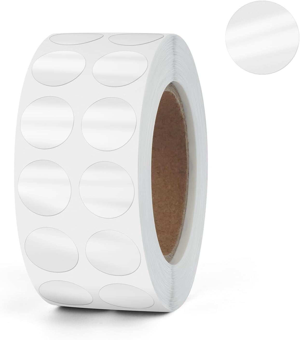 25mm Round x Pack of 102 Gloss Clear Transparent Seals - Self-Adhesive ...