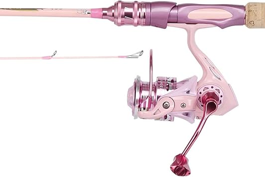 Amazon.com: NOCALC Pink Fishing Pole Spinning Fishing Rod for Reel Combo Set High Sensitive ...