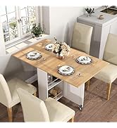 Amazon.com - 3imothrix Folding Dining Table, Multipurpose Space Saving ...
