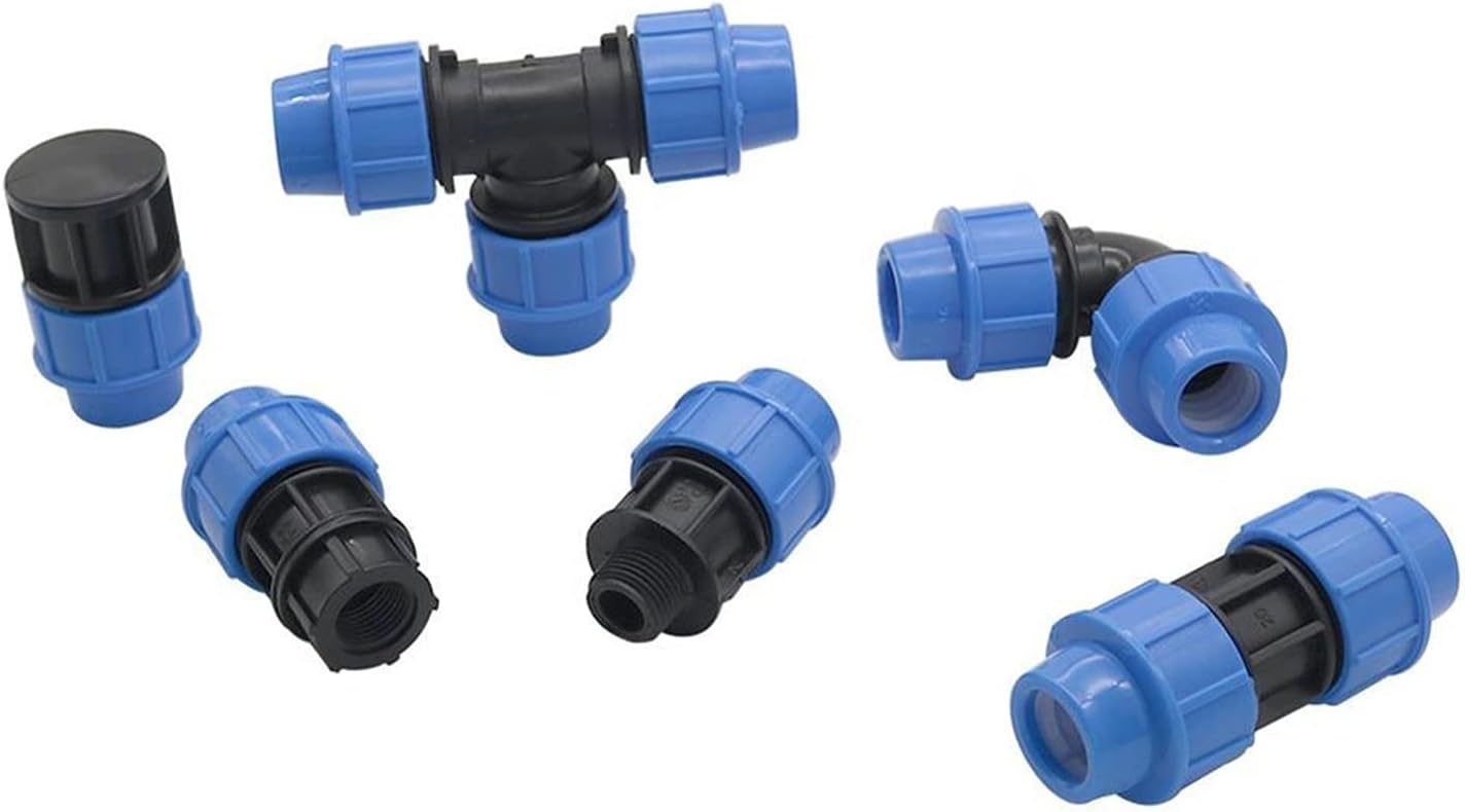 Amazon.com: Garden Plumbing Adapter DN20 Straight Tee Elbow PE ...