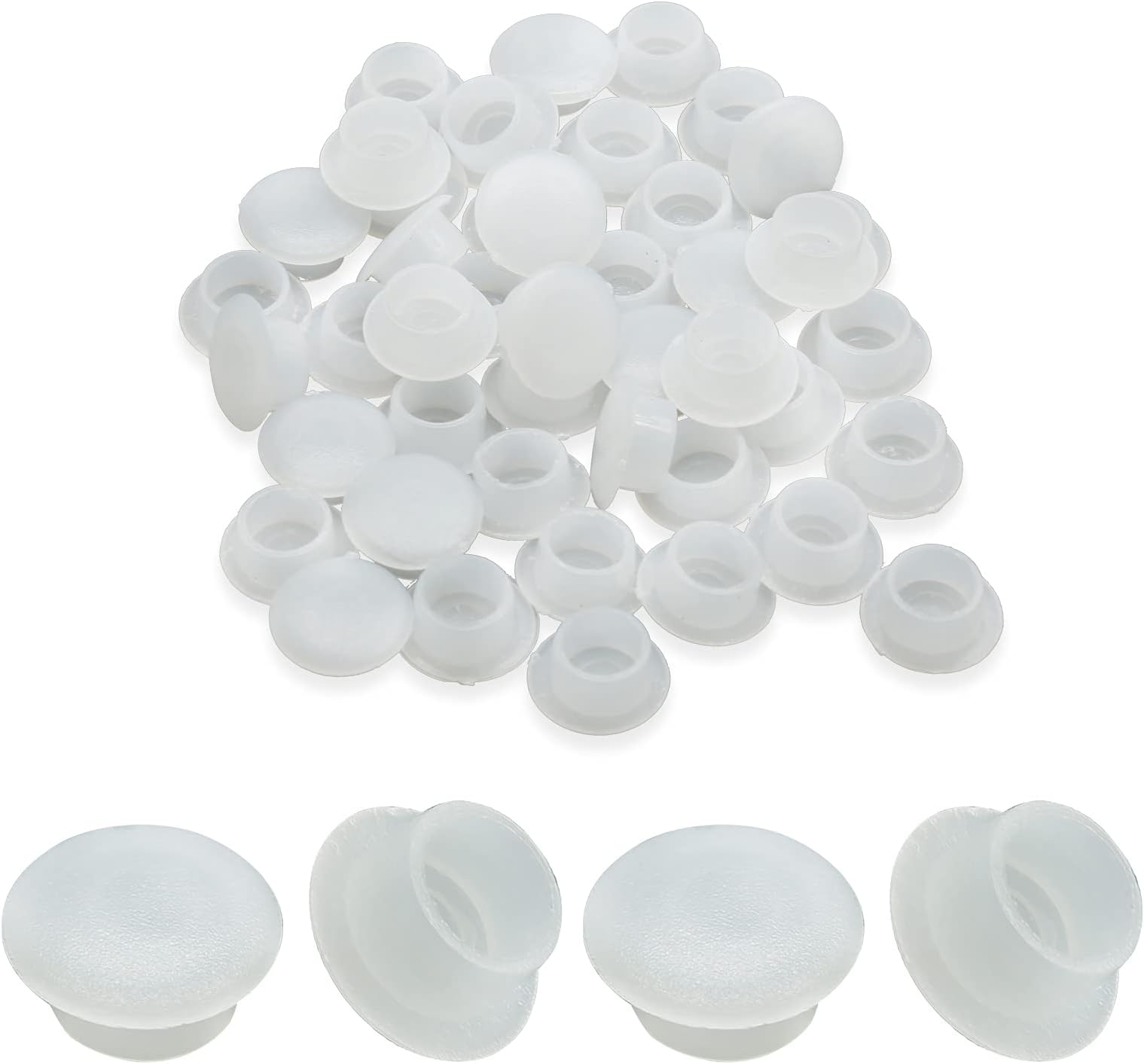 Amazon.com: Suiwotin 100PCS 10mm (3/8") White Plastic Plugs Hole Plugs ...