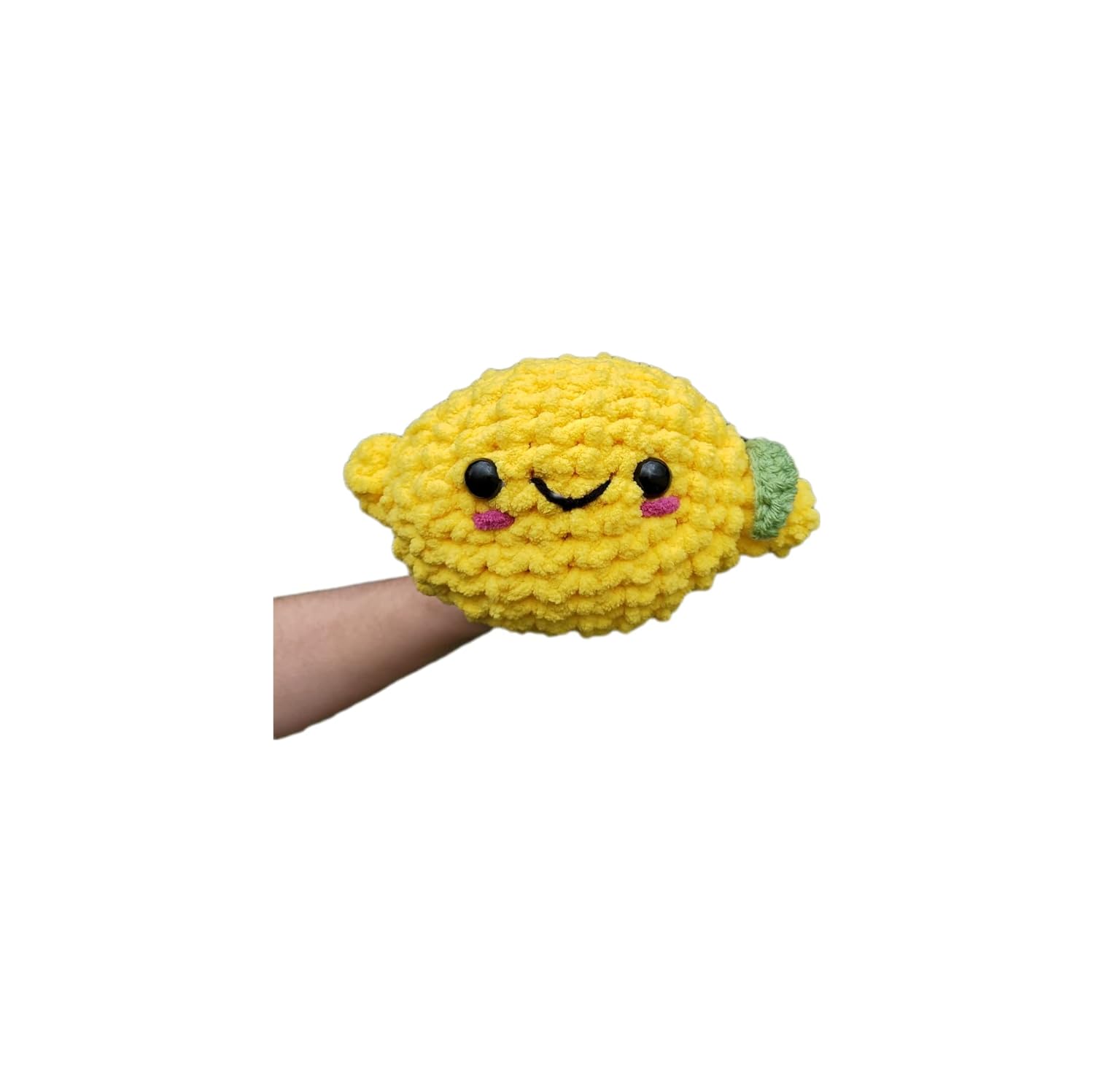 Amazon.com: Crochet Lemon Plushie I Handmade Lemon Fruit, Stuffed Lemon ...