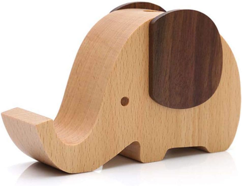 Buy Yoillione Wooden Pen Phone Stand Elephant Phone Holder Animal Phone ...